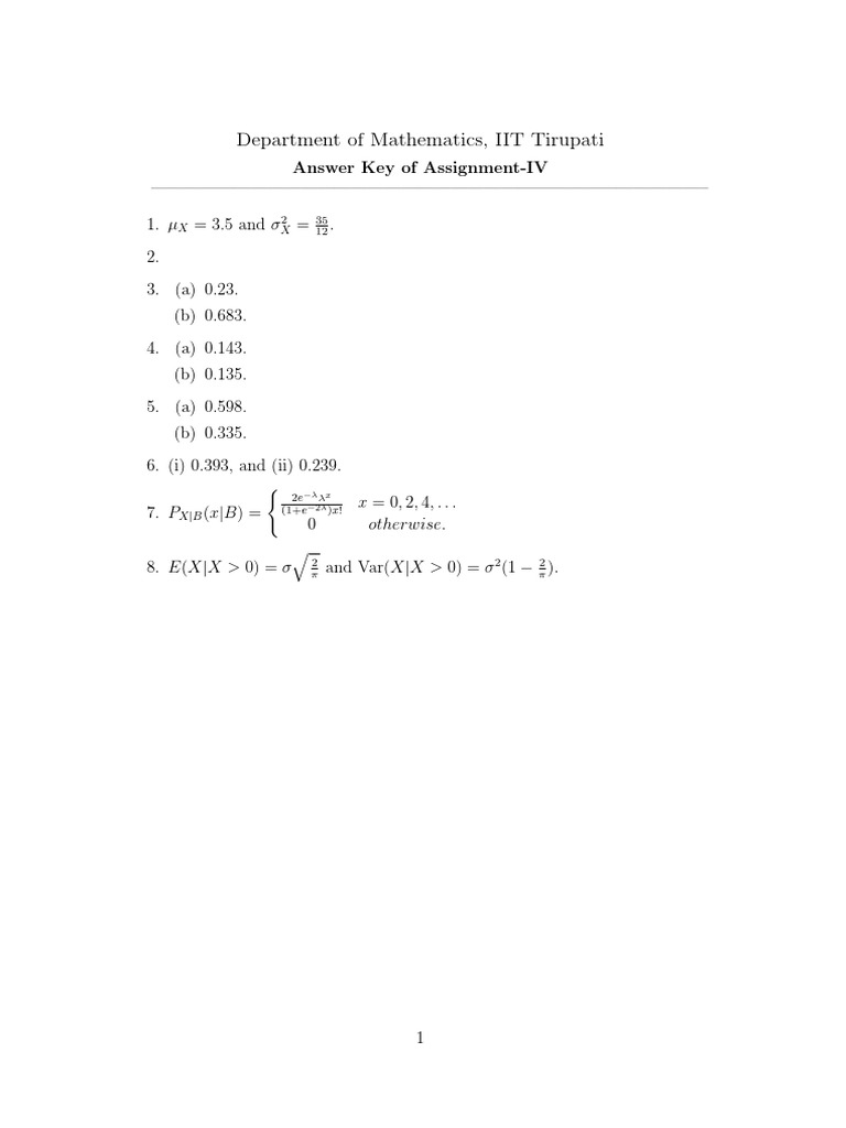 Department of Mathematics, IIT Tirupati | PDF