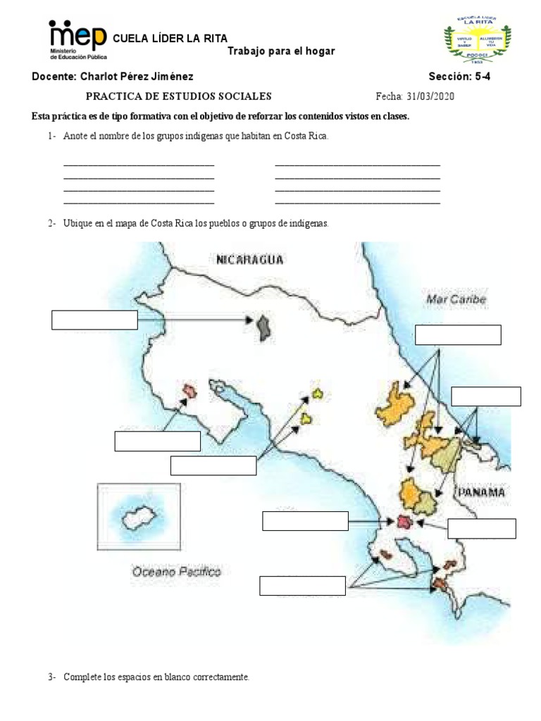 Grupos indígenas de Costa Rica: Mapa y Datos | PDF | Pueblos Indígenas ...