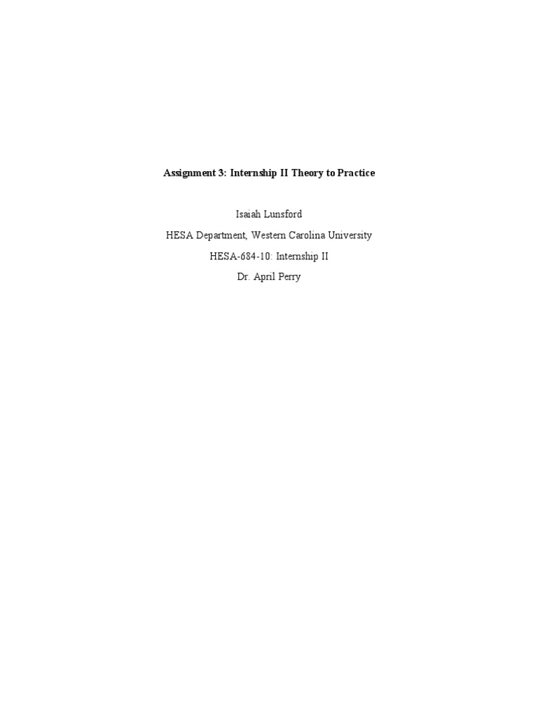 Lunsford Assignment 3 - Theory To Practice Paper | PDF | Cognition ...