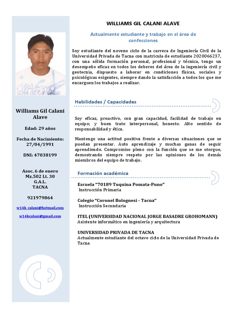 Curriculum Vitae Williams | PDF