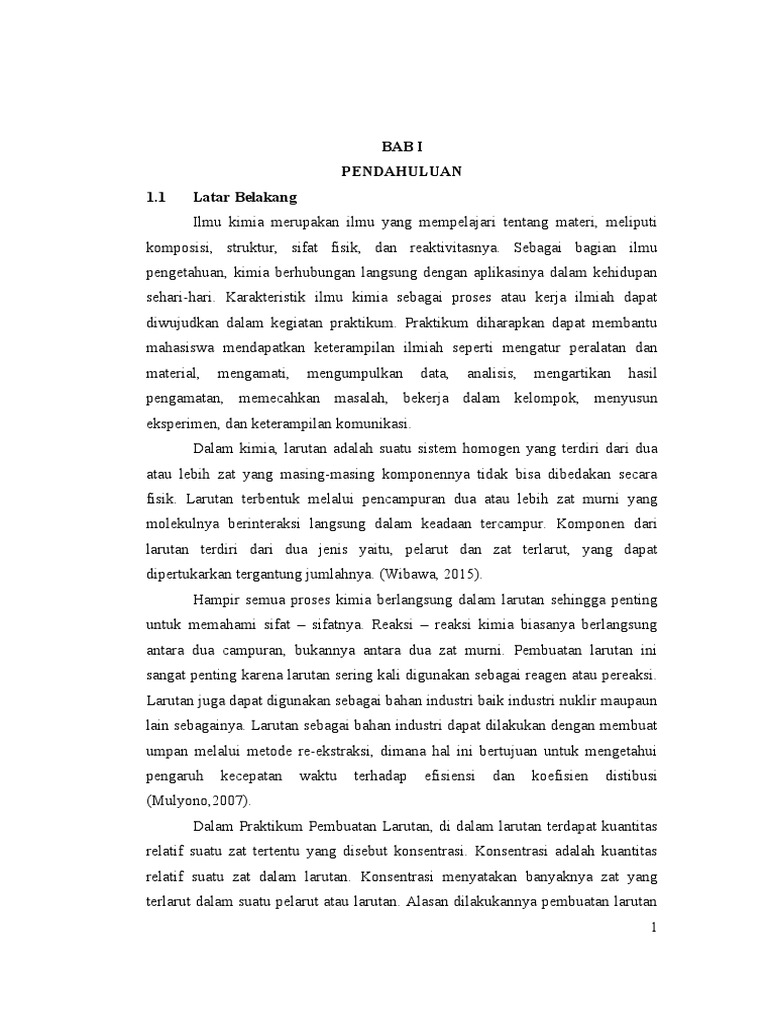 Laprak Pembuatan Larutan New | PDF