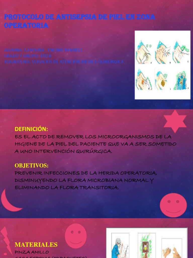 Protocolo de Antisepsia de Piel en Zona Operatoria | PDF | Lavado de ...