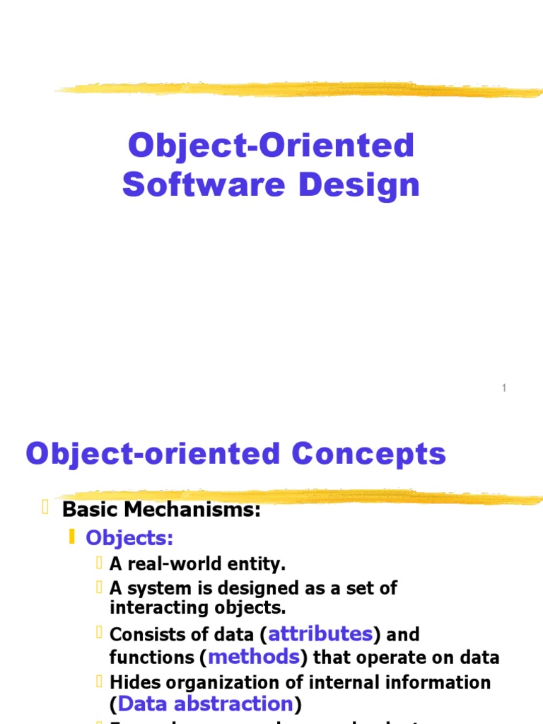Object-Oriented Software Design | PDF | Unified Modeling Language | Inheritance (Object Oriented ...