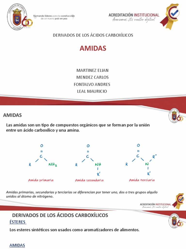 Ejemplos y Tipos de Amidas | PDF | Amida | Ácido