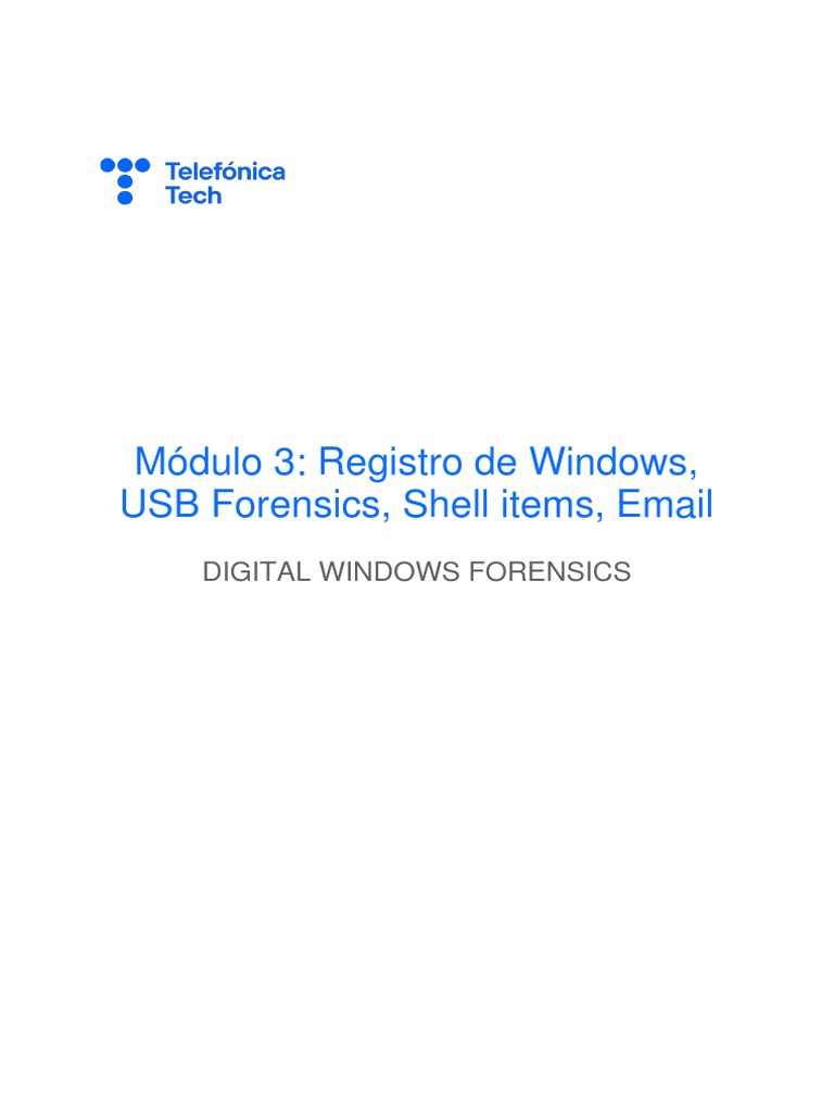 Modulo 03-Registro Windows (F.Telefonica) | PDF | Archivo de computadora | Registro de Windows