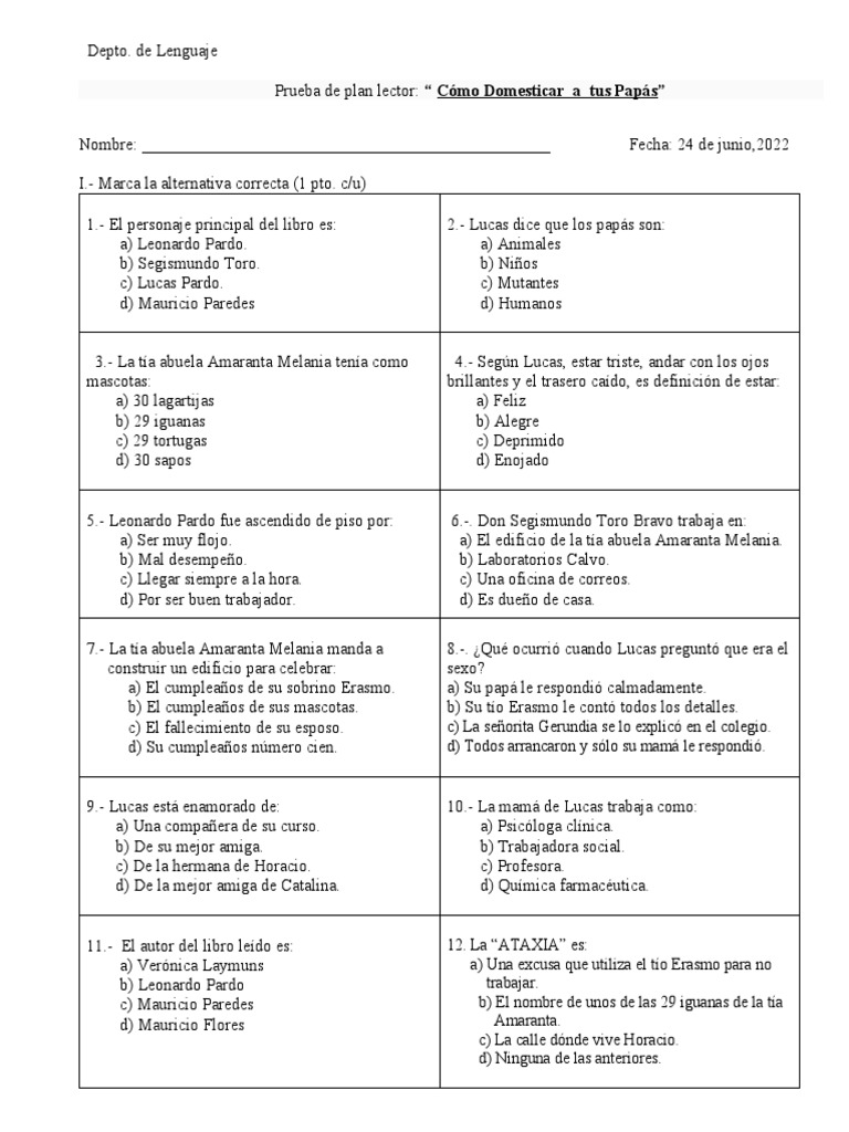Como Domesticar A Tus Papás 2022 | PDF