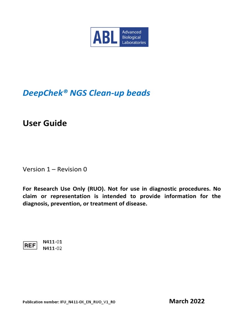 Deepchek® Ngs Clean-Up Beads: User Guide | PDF | Dna Sequencing ...