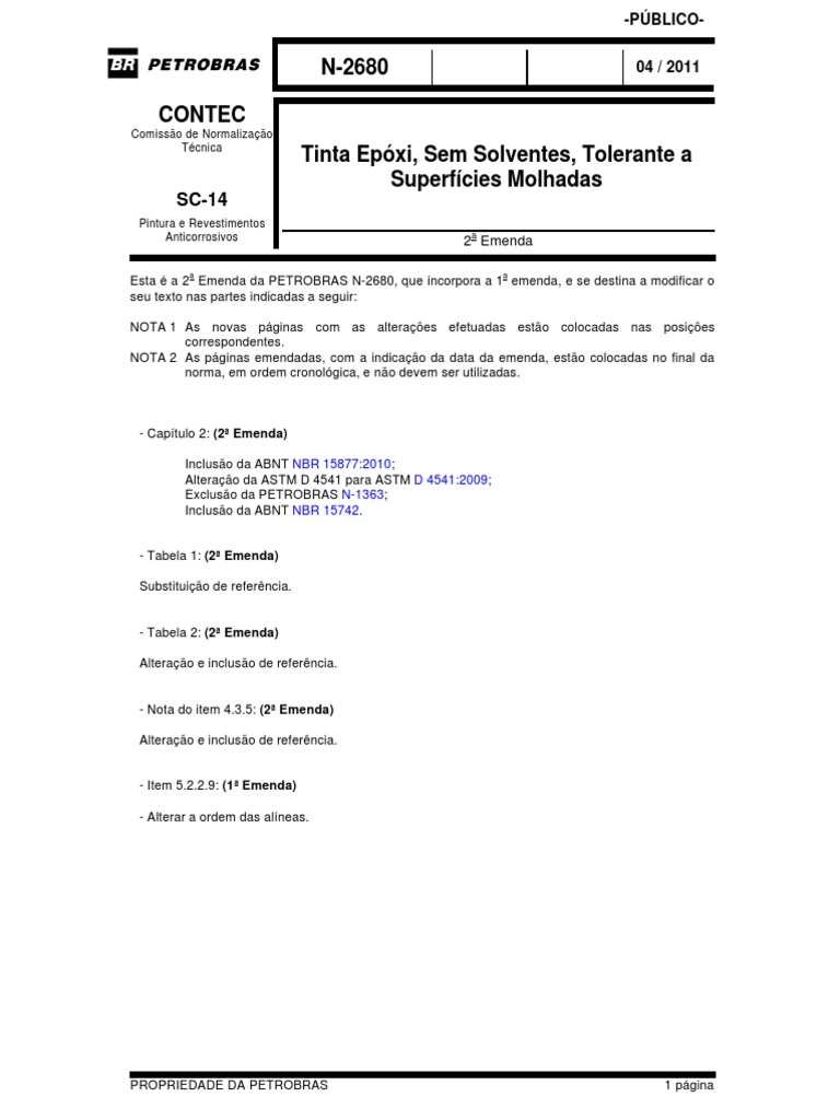 N-2680 Contec: 2 Emenda | PDF | Tinta | Corrosão