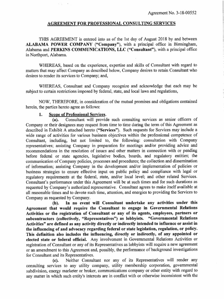 Matrix Alabama Power Agreement 3-18 | PDF