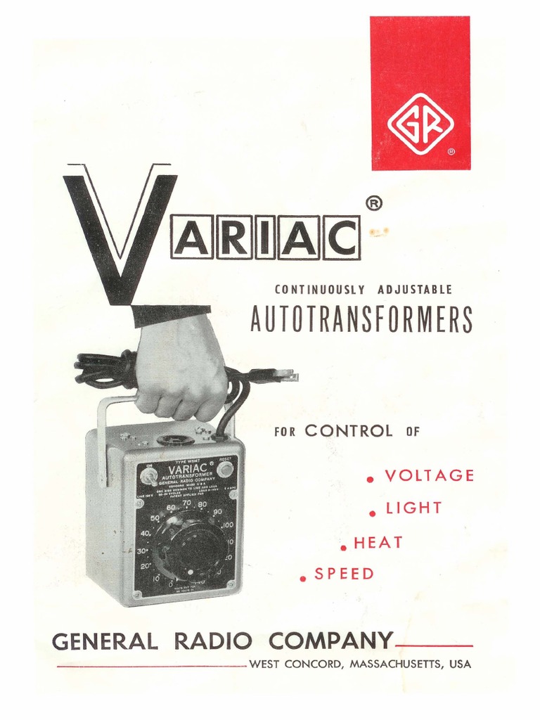 GR Variac Catalog 1961 | PDF | Electrical Engineering | Components