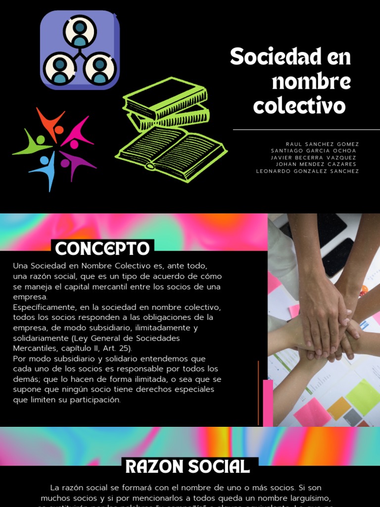 Características y constitución de una Sociedad en Nombre Colectivo | PDF | Sociedad | Justicia