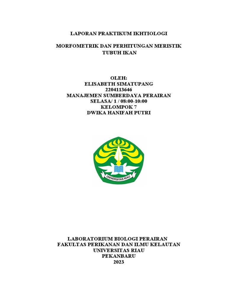 Morfometrik dan Meristik Ikan Air Tawar | PDF