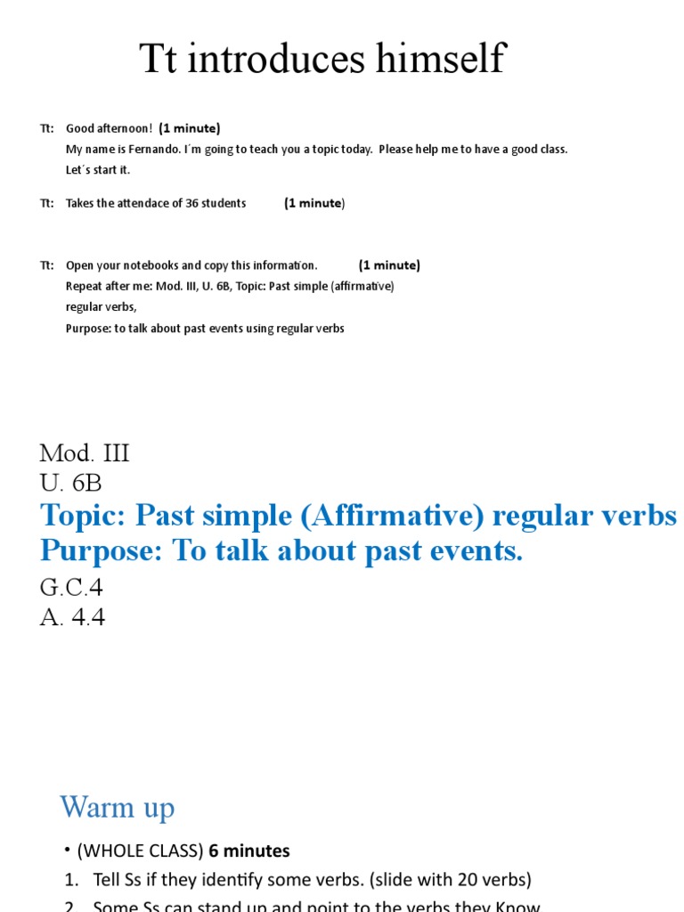 Past Simple 3 Regular Verbs Pdf Linguistics Grammar