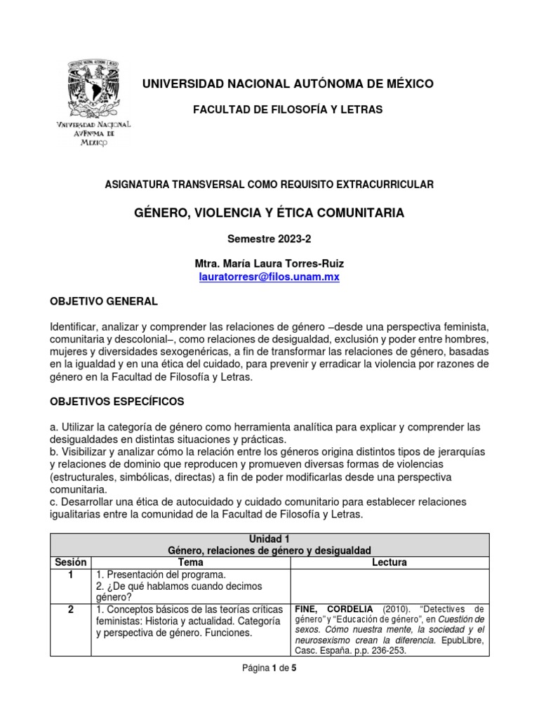 María Laura Torres Ruiz 2023-2 | PDF | Estudios de género | Feminismo