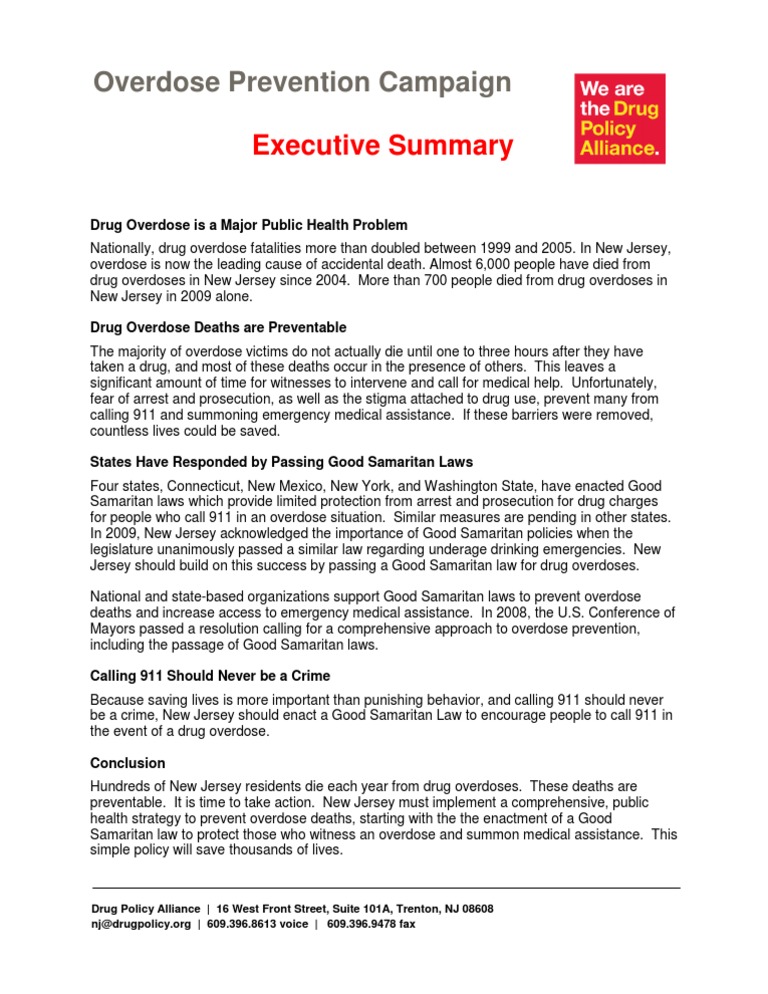 Overdose Prevention Campaign Exec Summary - 0 | PDF | Politics | Social ...