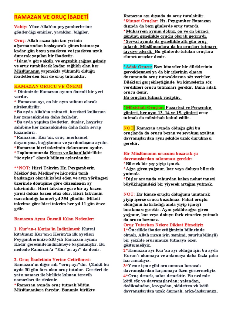 Odev - 5. Sinif 2. Unite Ozeti 1.derss | PDF