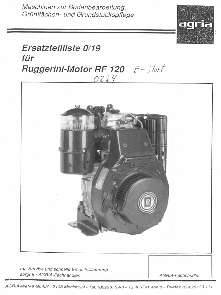 ET-Liste Motor Ruggerini RF 120 | PDF