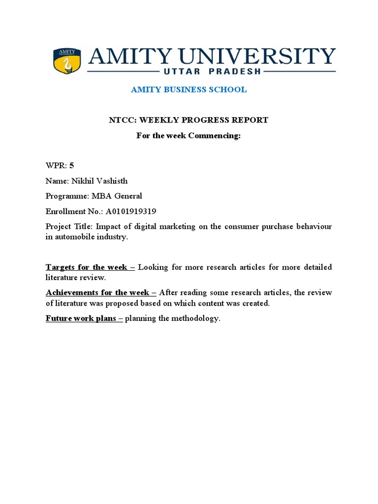 WPR - 5 Dissertation | PDF