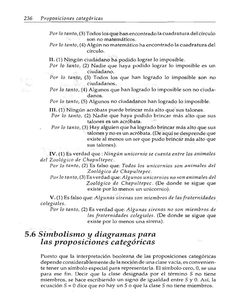 Unidad 3 Copi y Cohen - Introduccion A La Lógica Capítulo 5 Sección 6 ...
