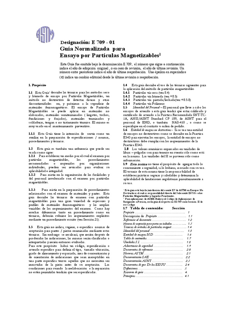 ASTM E 709-1 - Cast | PDF | Corriente eléctrica | Agua