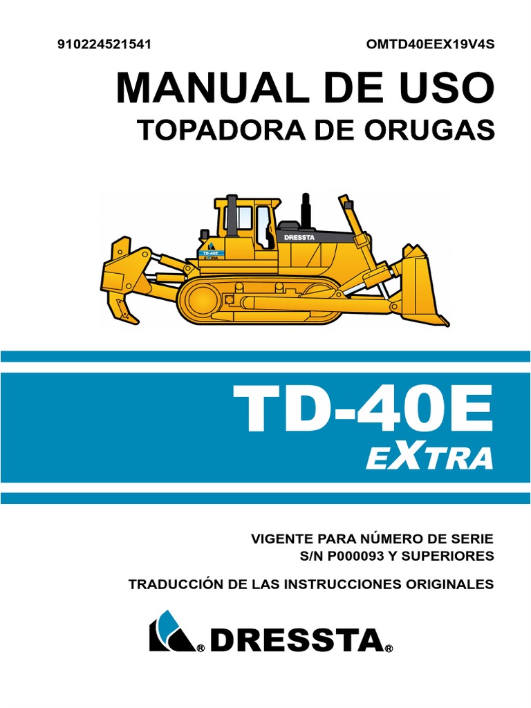 Manual TD40 Extra | PDF | Solvente | Máquinas