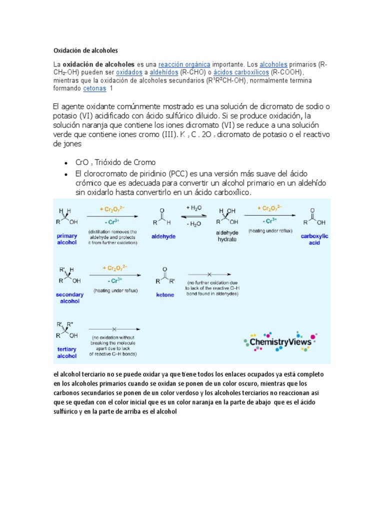 Oxidación de Alcoholes | PDF