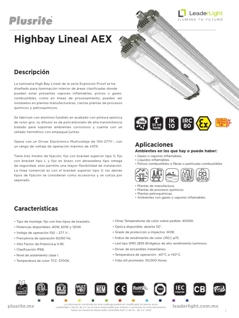 Luminario Hay Bay | PDF | Ingenieria Eléctrica | Ciencias fisicas