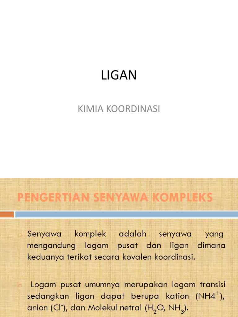 Pengertian dan Jenis Ligan dalam Kimia | PDF