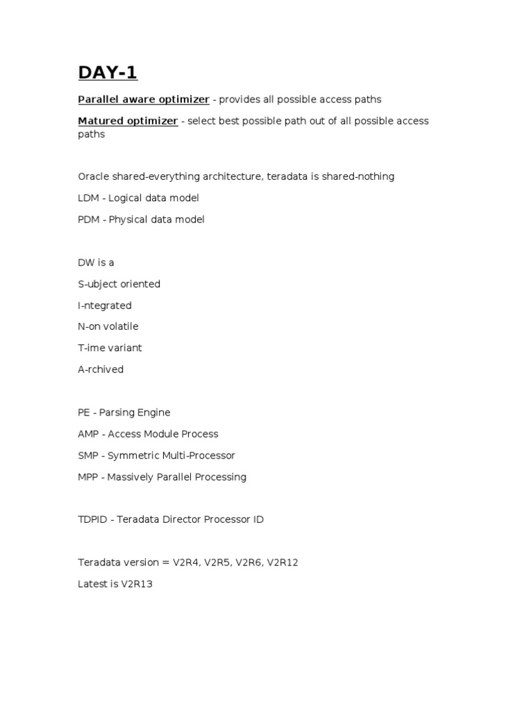 Parallel Aware Optimizer - Provides All Possible Access Paths Matured Optimizer - Select Best ...