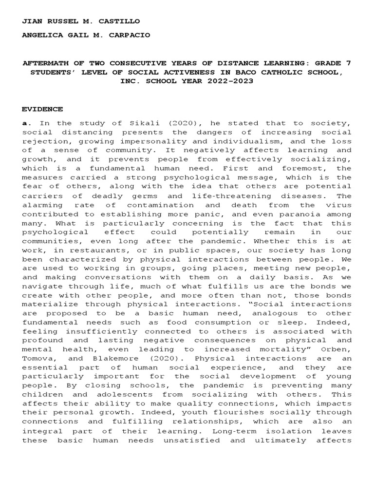 Counterclaim Example | PDF | Learning | Adolescence