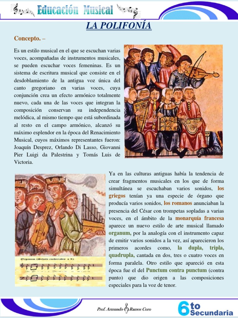 La Polifonia | PDF | Compositores | Composiciones Musicales