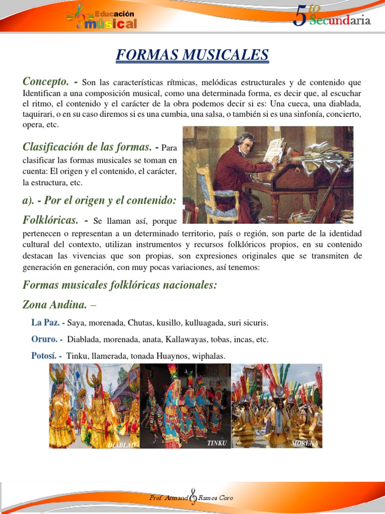 Guía de Formas Musicales Folklóricas | PDF | America latina | Las artes ...