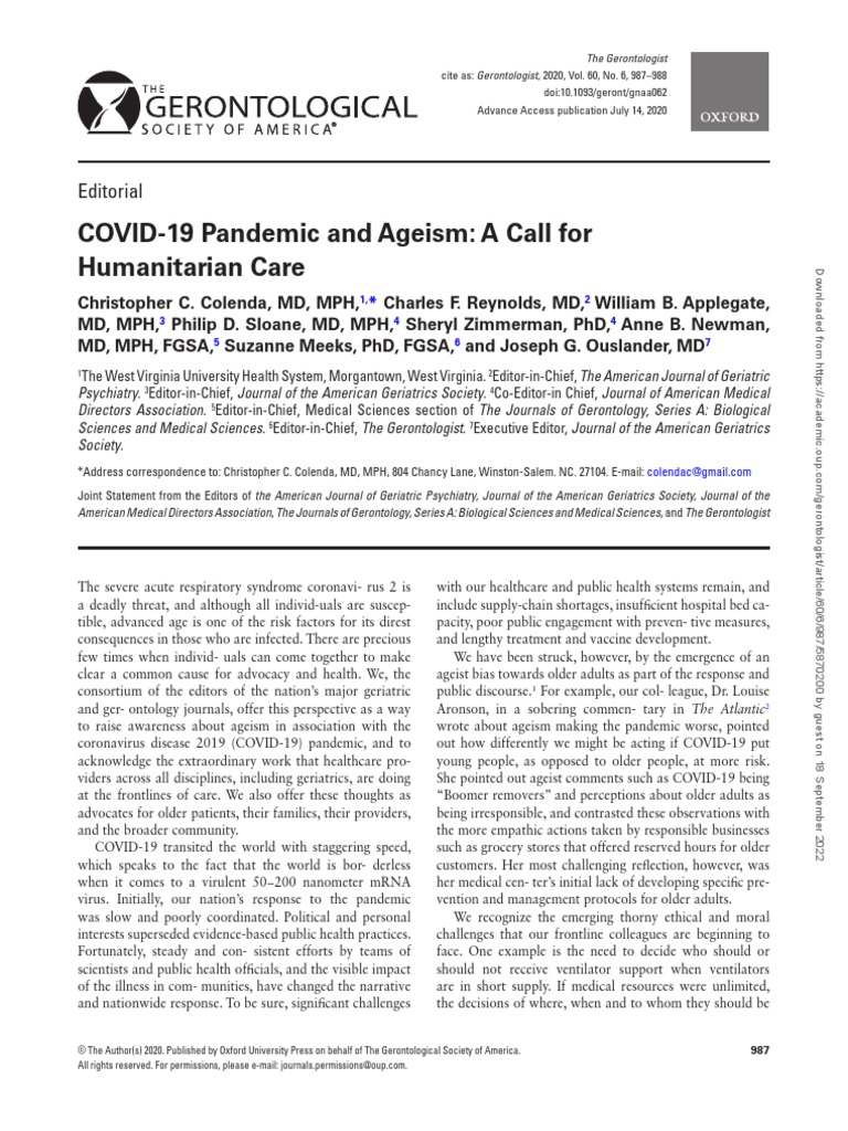 Gnaa 062 | PDF | Ageism | Old Age