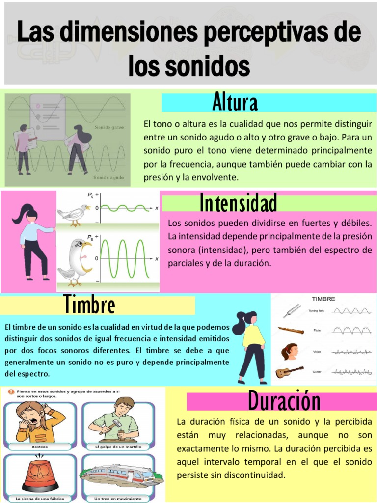 Las dimensiones perceptivas del sonido: Altura, intensidad, timbre y ...