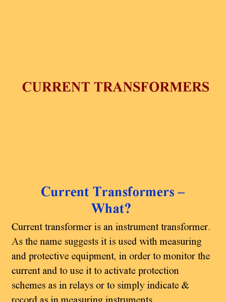 Current Transformers: Types & Selection Guide | PDF