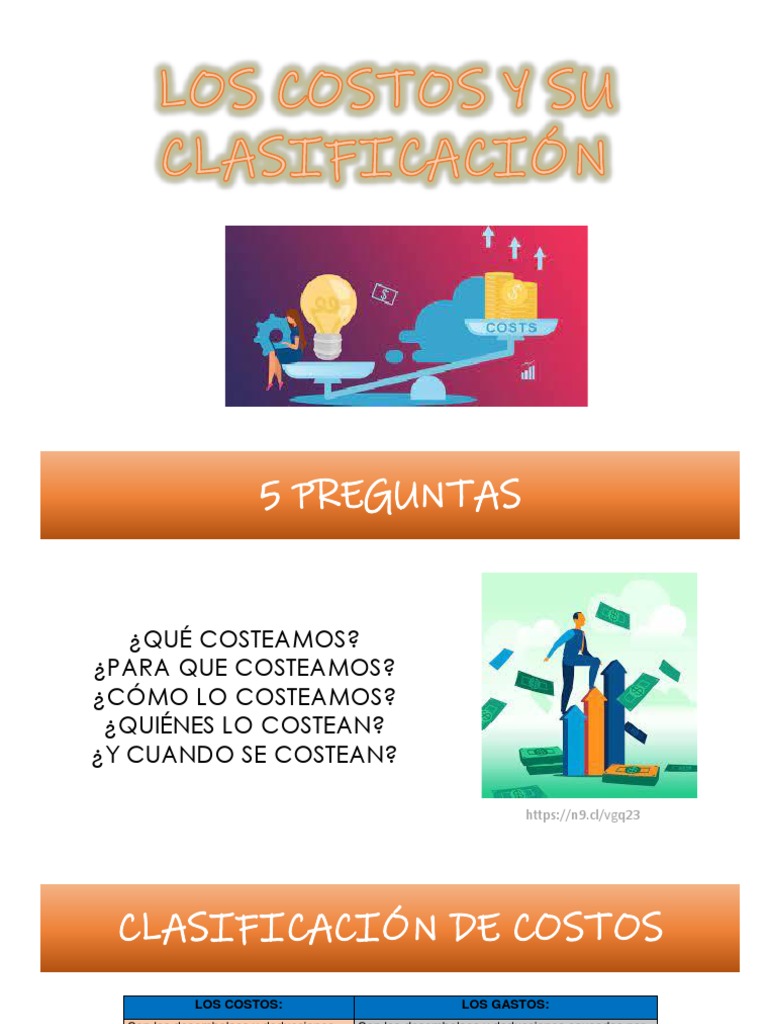 Los Costos y Su Clasificación - Estados de Costos - Avance | PDF ...