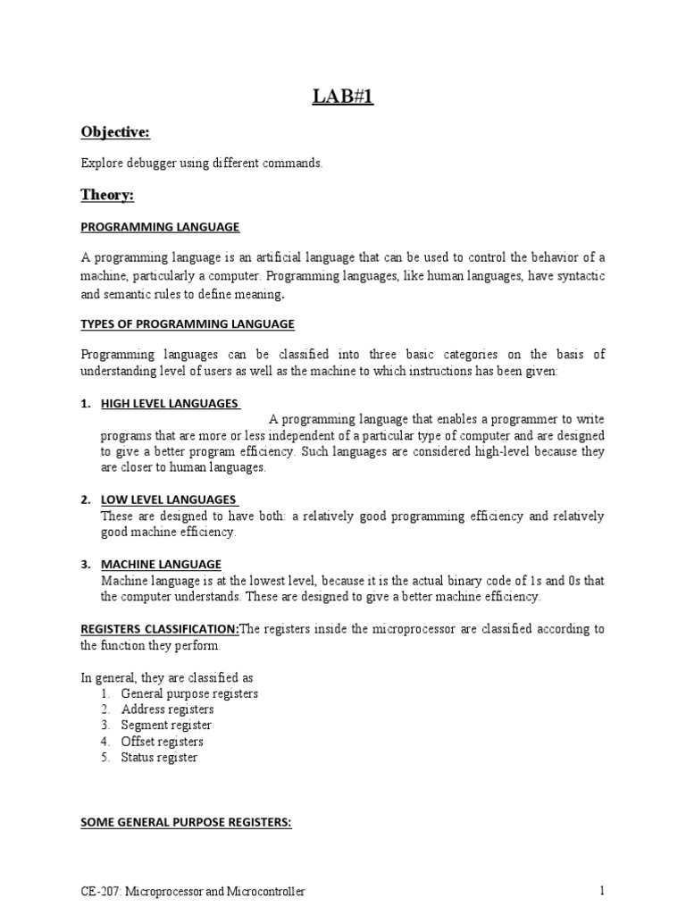 Exploring Debugger Commands Through Various Tasks | PDF | Programming ...