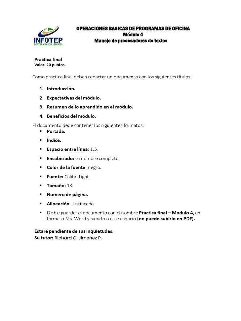 Practica Final - Modulo 4 | PDF