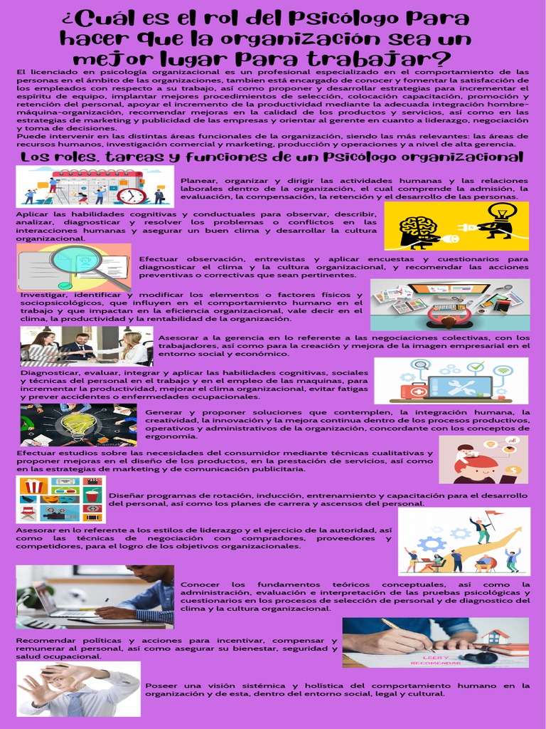 El rol del psicólogo organizacional para mejorar el lugar de trabajo | PDF | Psicología ...