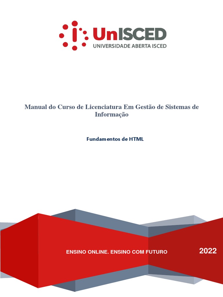 Manual de Fundamento de HTML | PDF | Rede mundial de computadores | Internet e Web