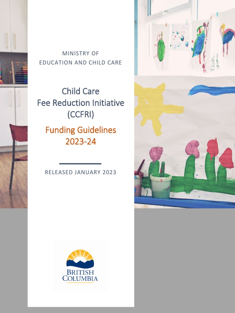 CCFRI Funding Guidelines 2023-24 | PDF | Kindergarten | Child Care