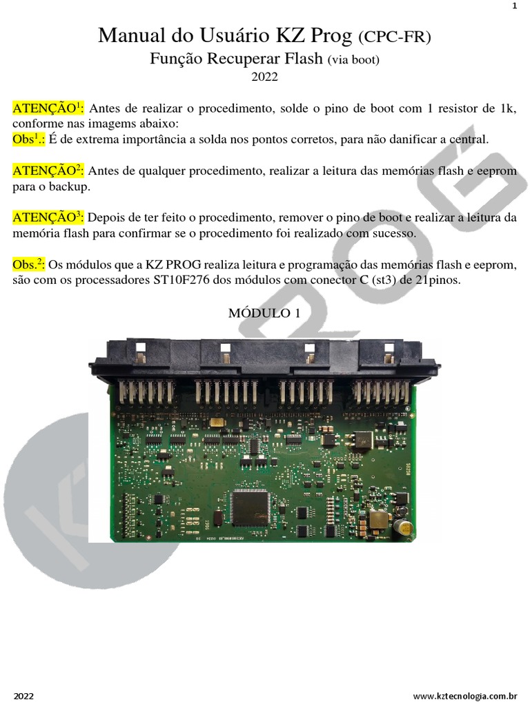 Recuperação de Flash com KZ Prog | PDF | Inicialização (informática ...