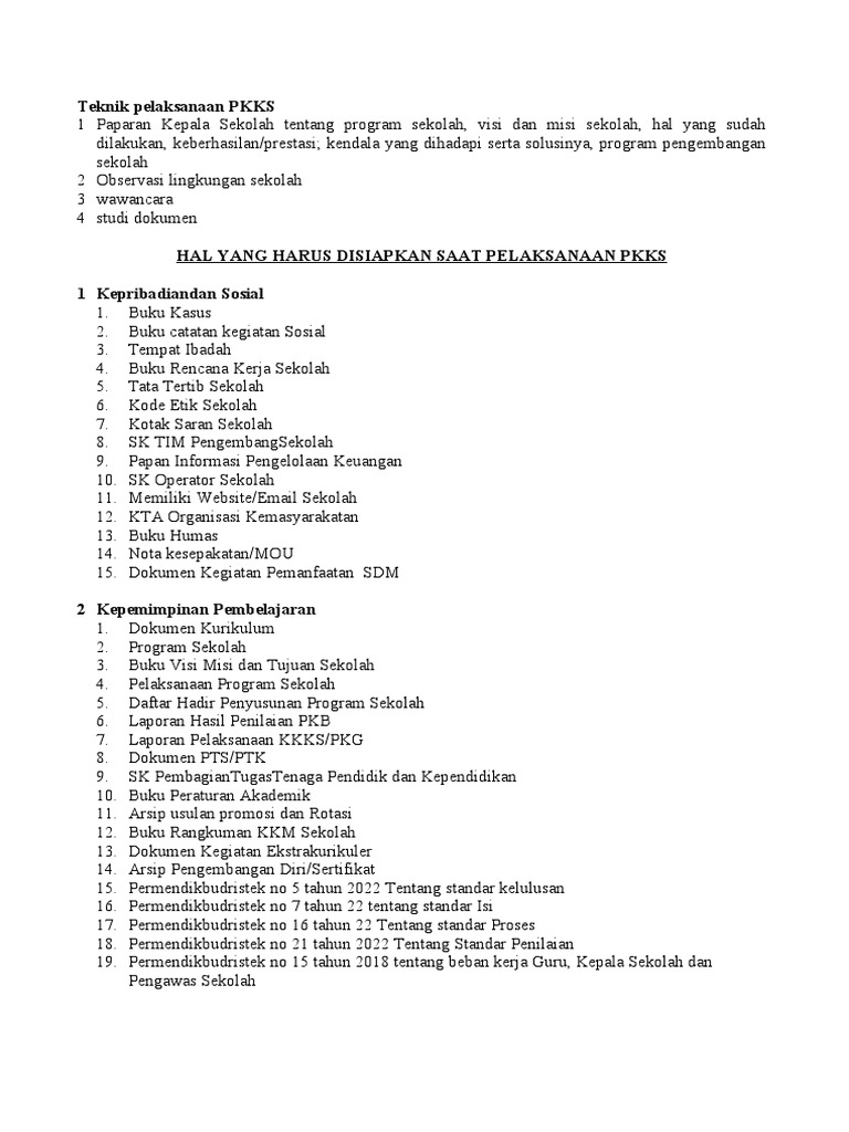 Pelaksanaan PKKS 2022 | PDF