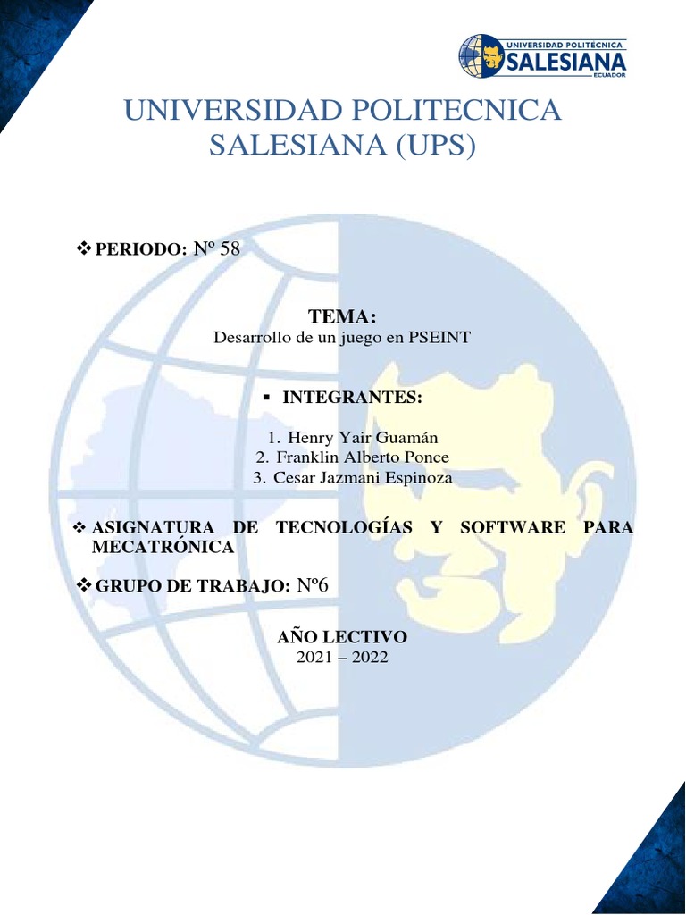 Universidad Politecnica Salesiana (Ups) : Tema | PDF | Informática | Ciencias de la Computación