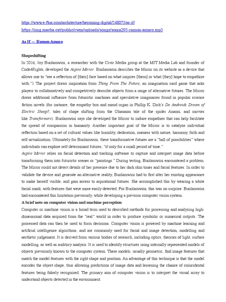 Machine Learning - Ramon Amaro | PDF | Computer Vision | Perception