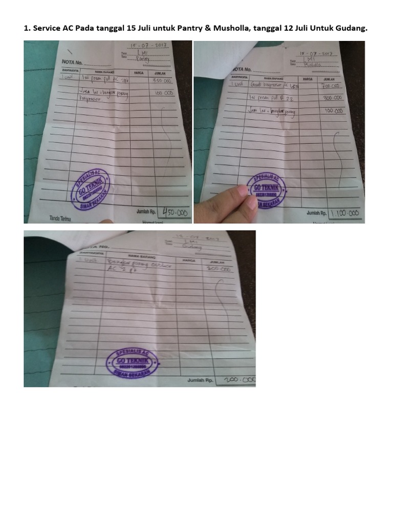 Nota Service AC | PDF