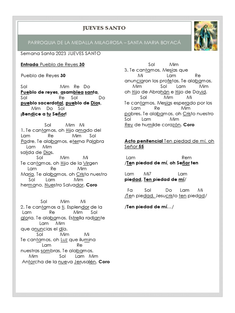 Celebración de Jueves Santo | PDF | eucaristía | Cristo (título)