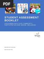 Work Placement Log Book - CHC33015 Certificate III in Individual ...