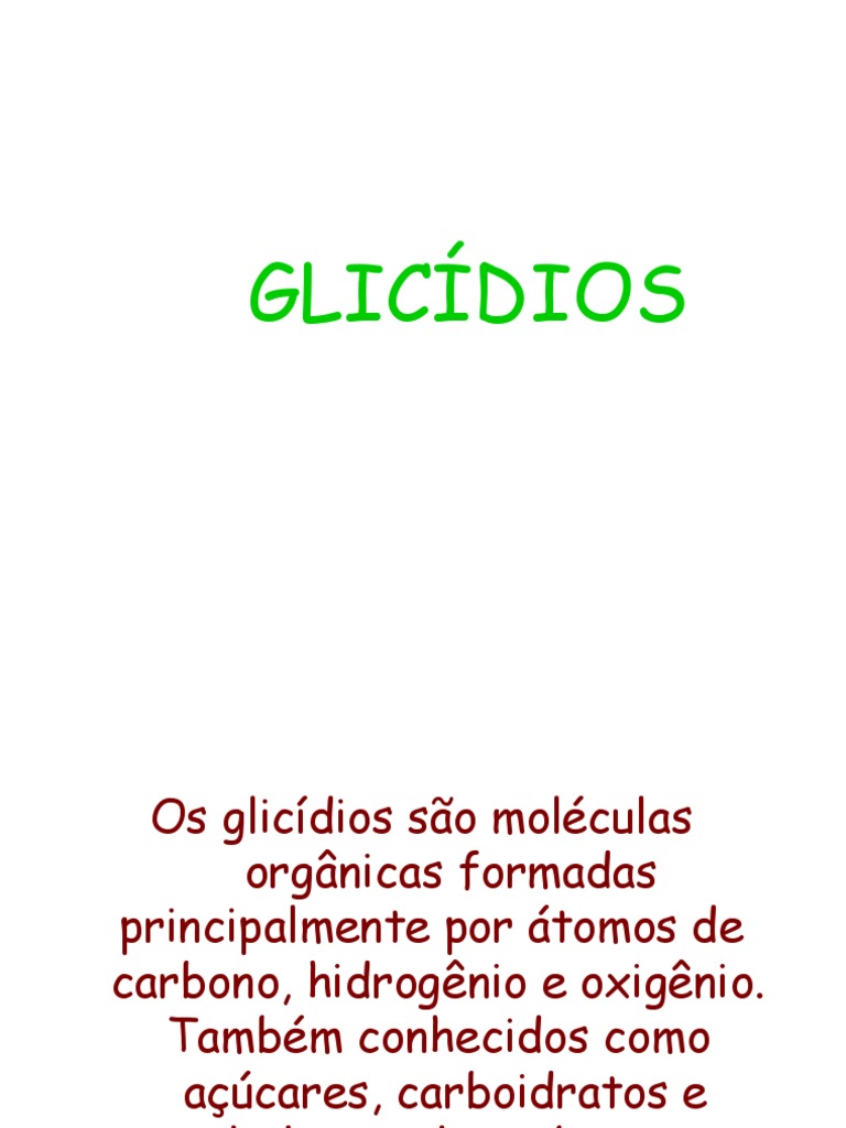 Os principais glicídios: classificação, funções e aplicações | PDF ...