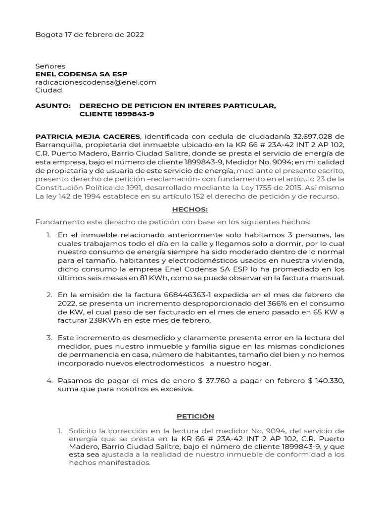 Enel Codensa Sa Esp: Hechos | PDF | Gobierno